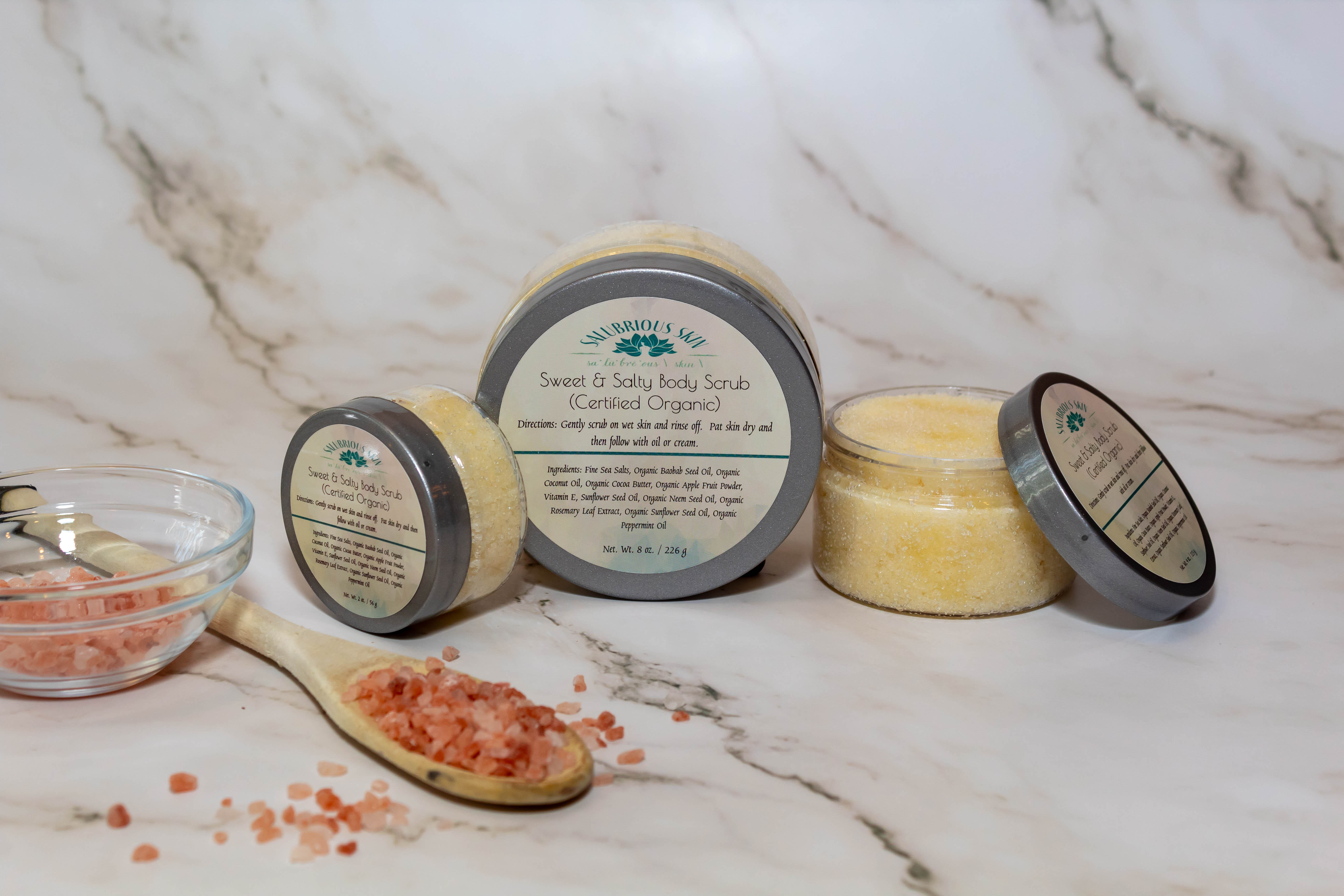 Sweet & Salty Body Scrub (Certified Organic) – SalubriousSkin.com